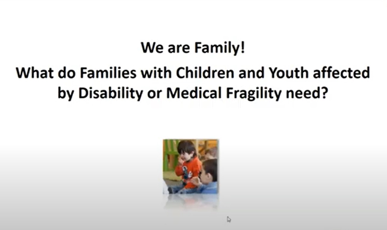 What do Families with Children and Youth Affected by Disability or ...